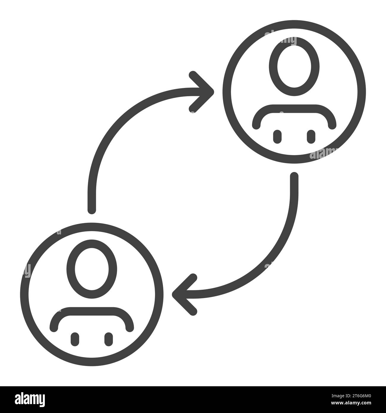 Social Relationships and Interaction vector concept linear icon or ...