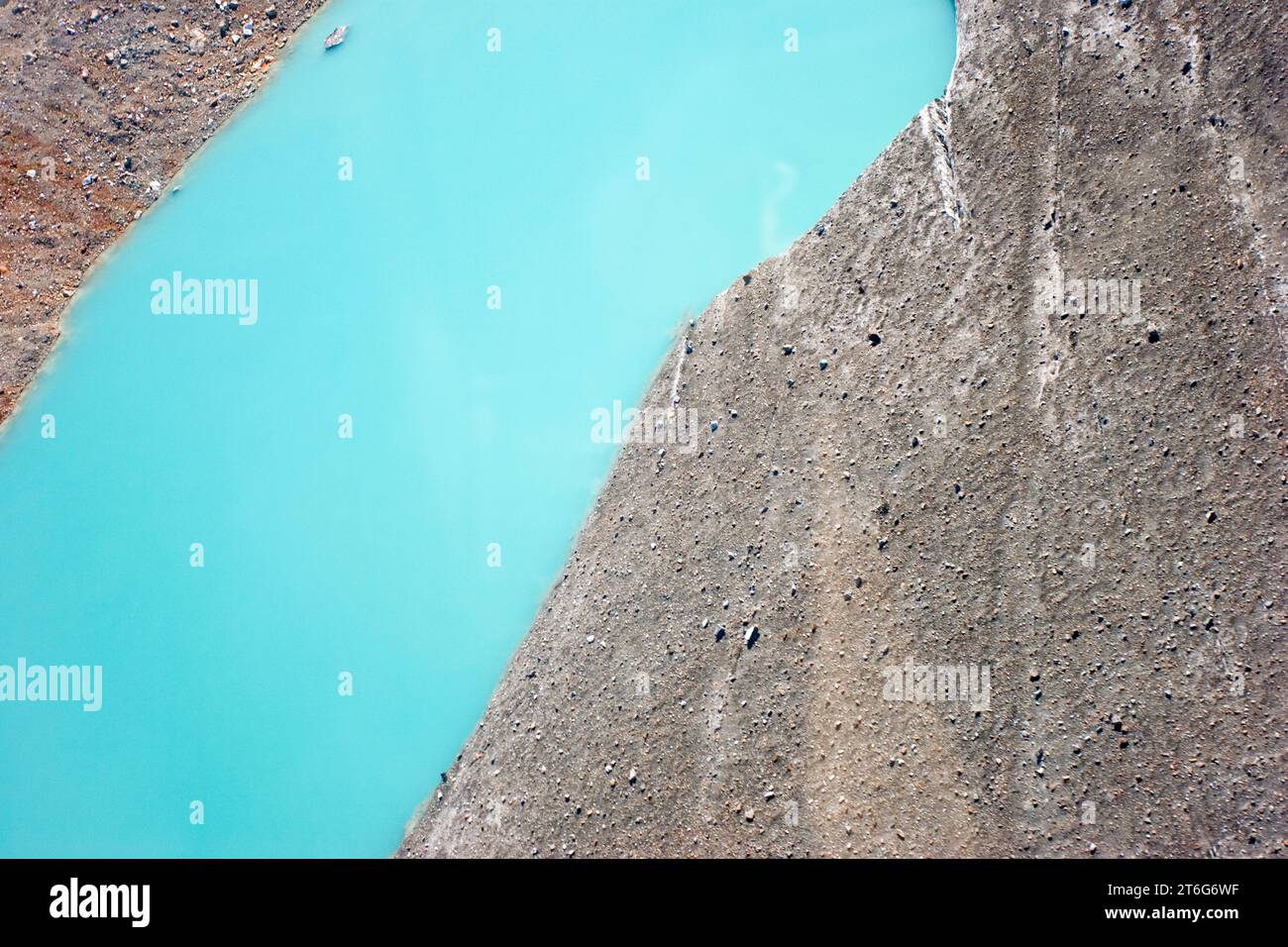 A silty glacier-dammed lake of the Brady Glacier, Glacier Bay National ...