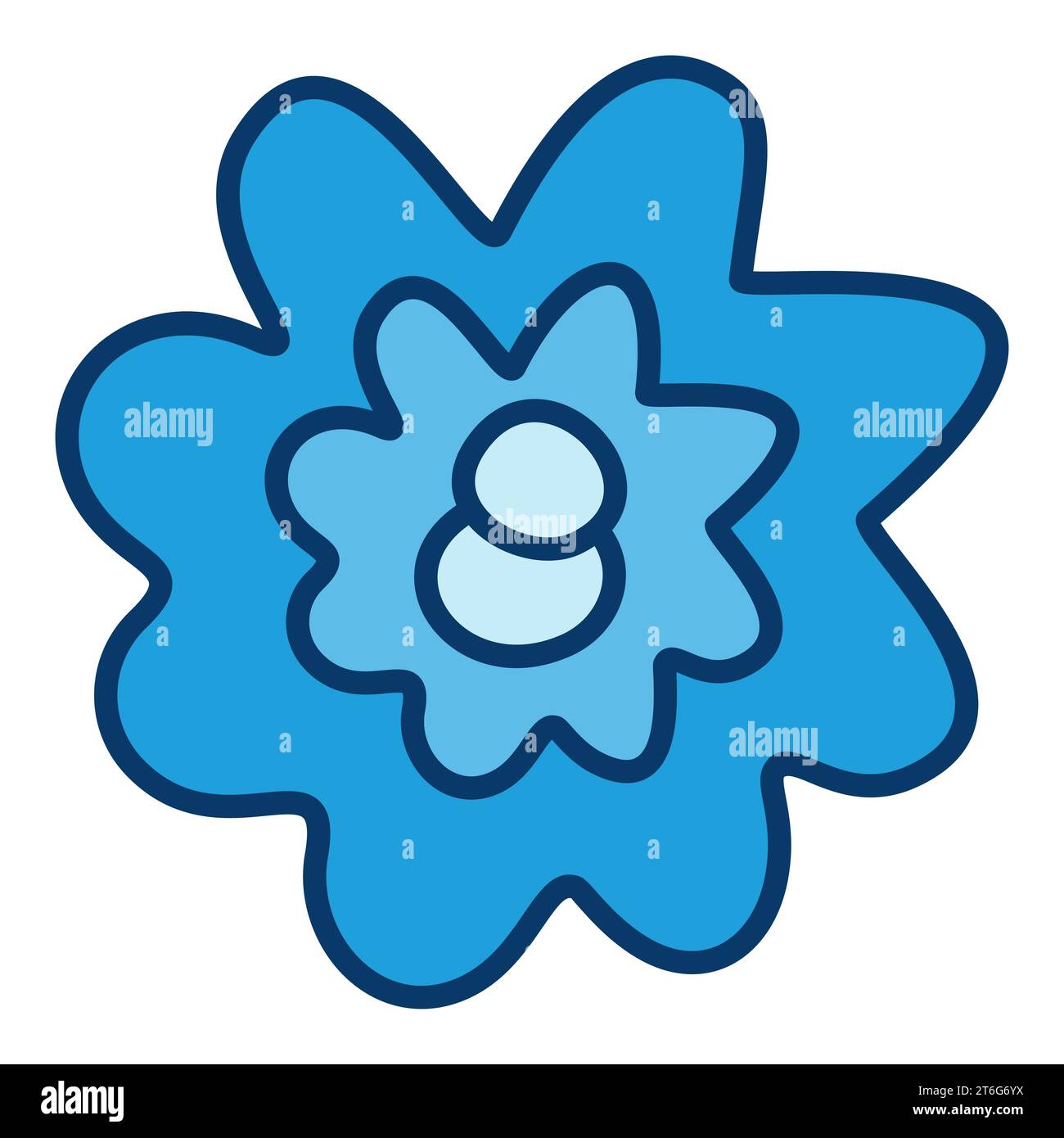 Simple Bacteria vector concept blue icon or design element Stock Vector ...