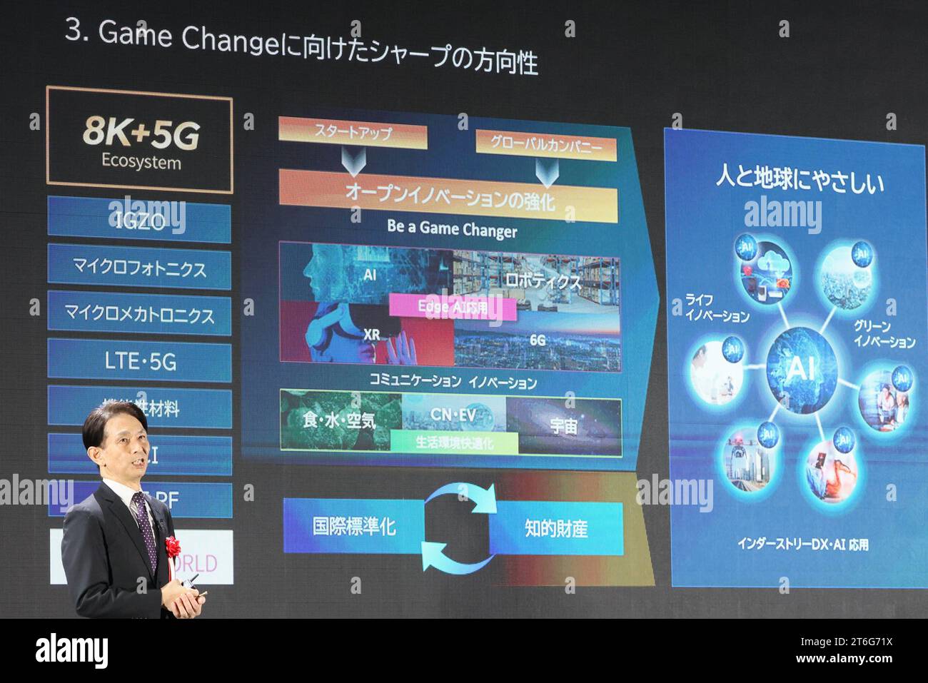 Tokyo, Japan. 10th Nov, 2023. Japan's electronics company Sharp chief ...