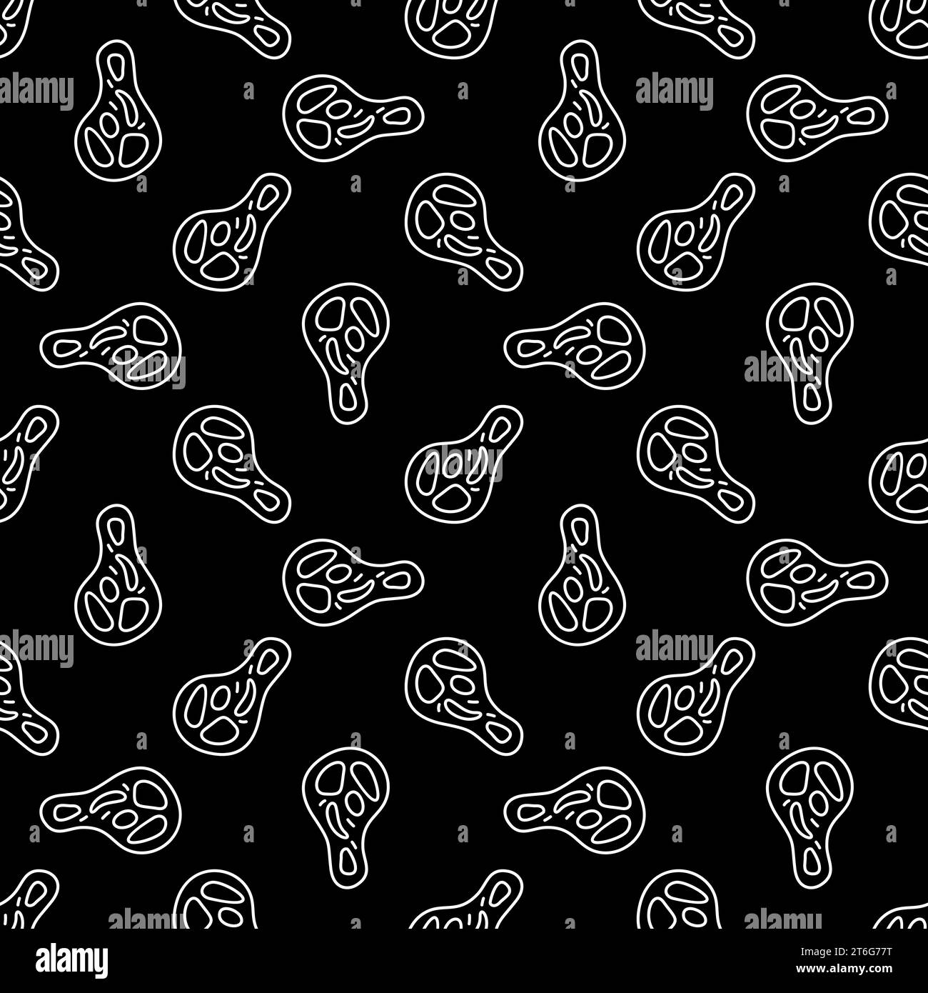 Microbe vector concept outline dark seamless pattern Stock Vector Image ...