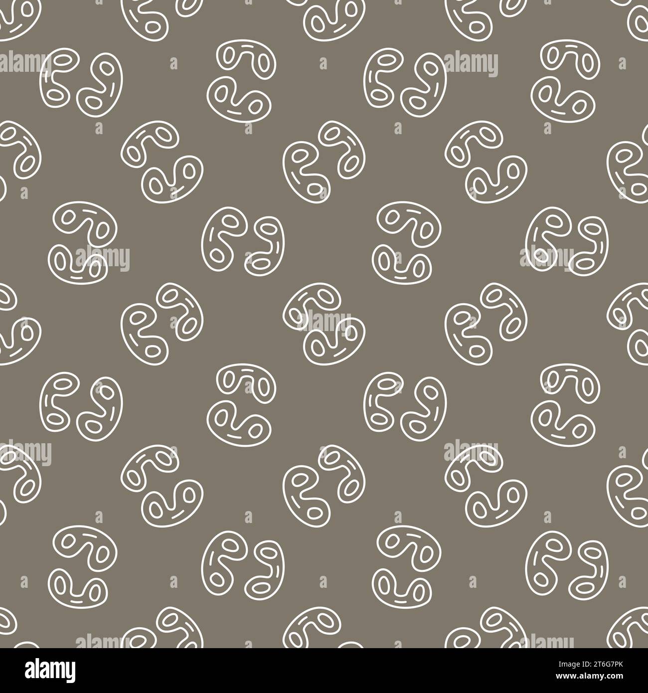 Primitive Bacteria vector concept brown seamless pattern in thin line ...