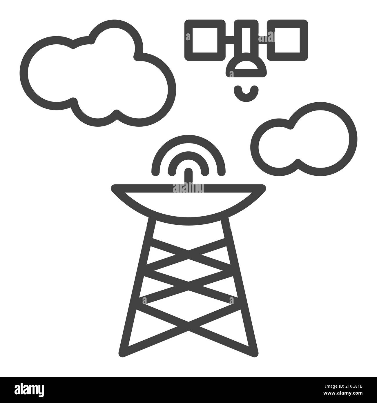 Radio mast symbol Black and White Stock Photos & Images - Alamy