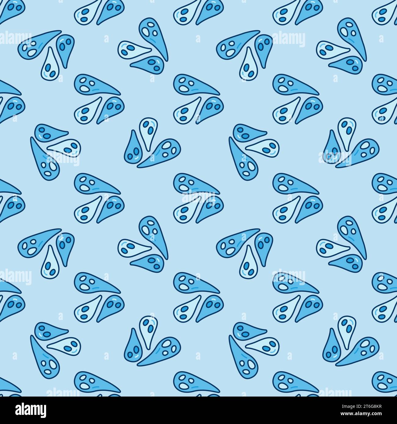 Bacteria vector concept blue seamless pattern Stock Vector Image & Art ...
