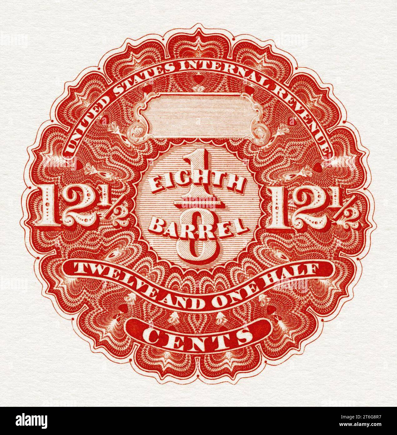 US-Stamp-Beer-1867-121⁄2 cents (1⁄8 barrel Stock Photo - Alamy