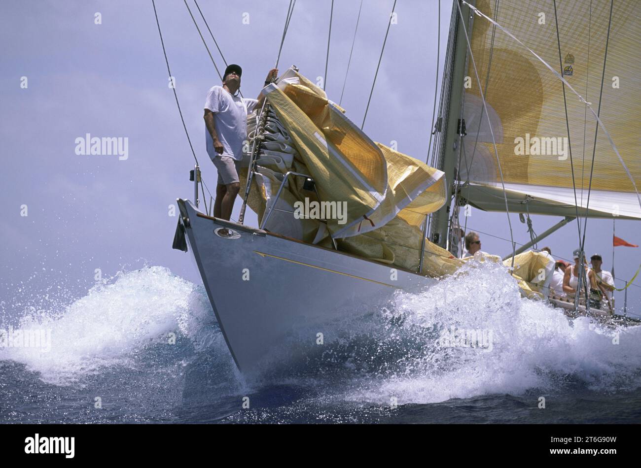 Racing sailboats in the Caribbean Stock Photo - Alamy