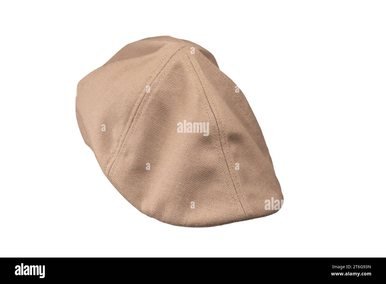 Light brown ascot cap isolated on a white background Stock Photo - Alamy