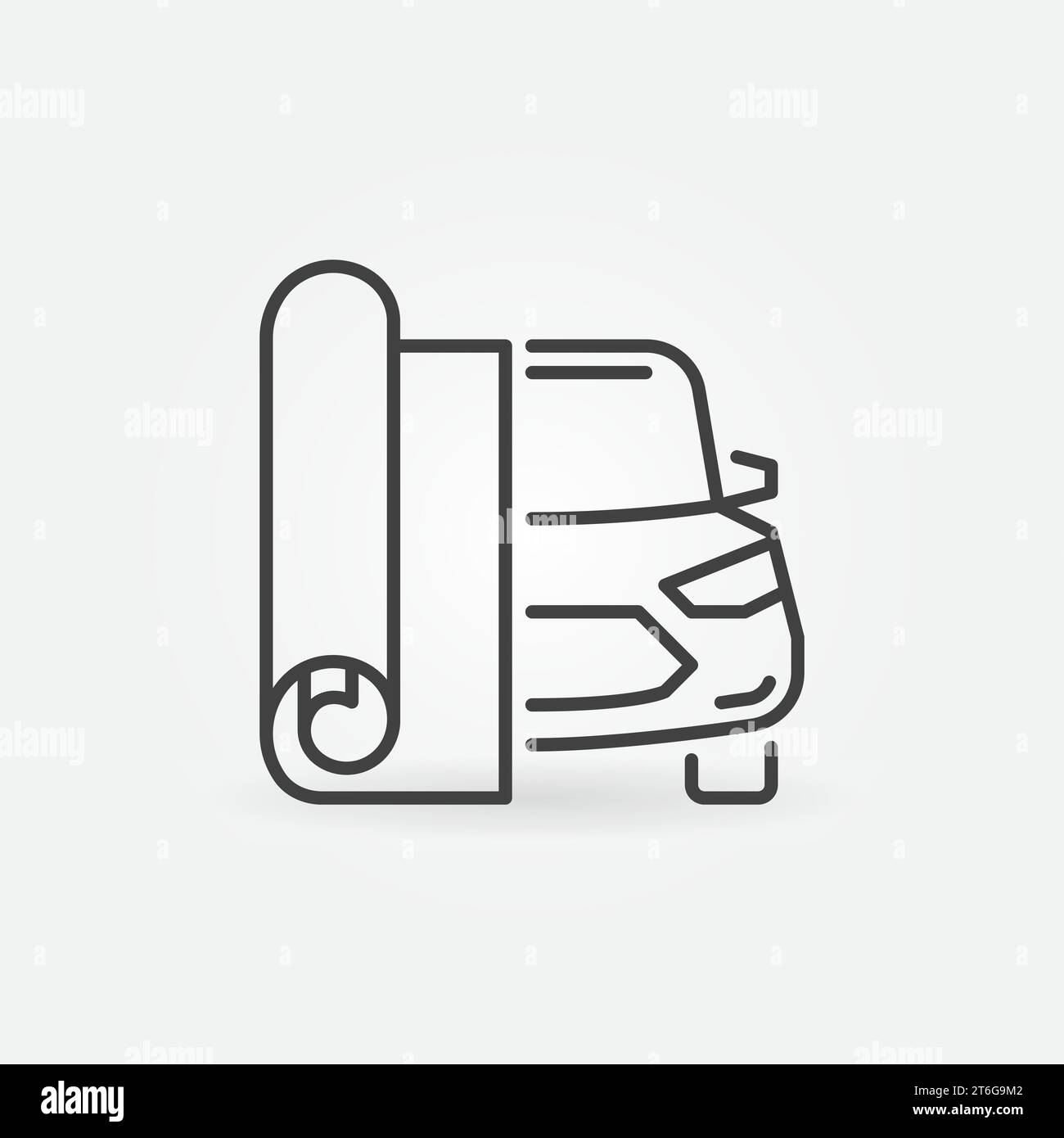 Vehicle Wrap vector Vinyl Wrapping concept outline icon or symbol Stock ...