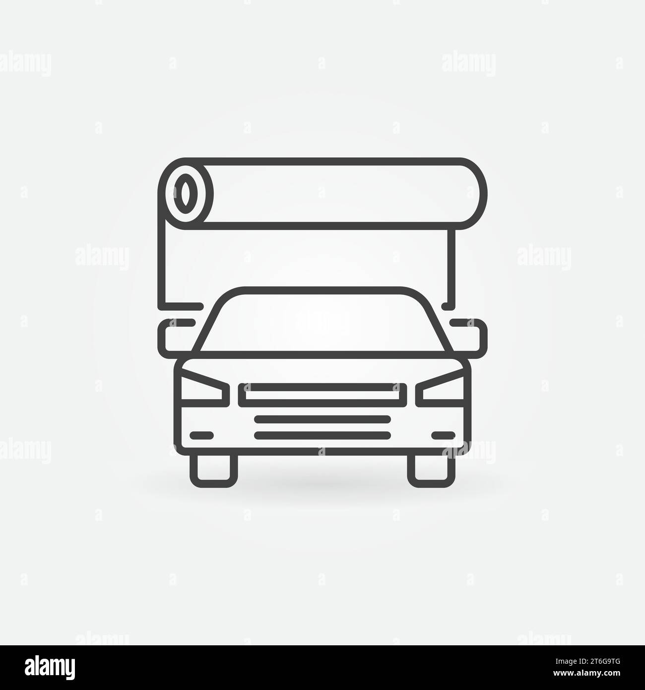 Vinyl Wrapping vector Car Wrap concept thin line icon or symbol Stock ...