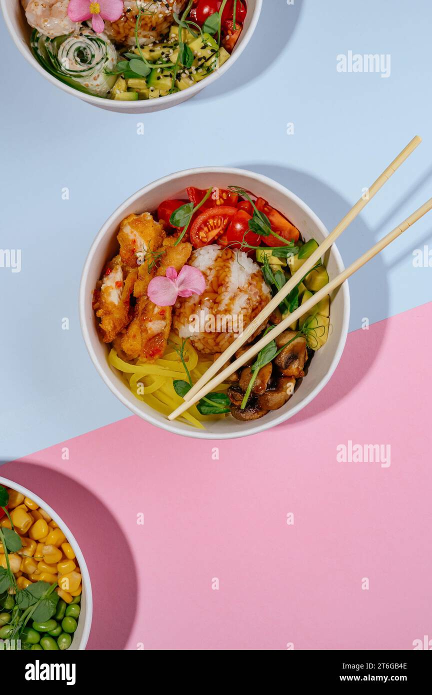 POKE BOWL ASIAN FAST FOOD Stock Photo - Alamy