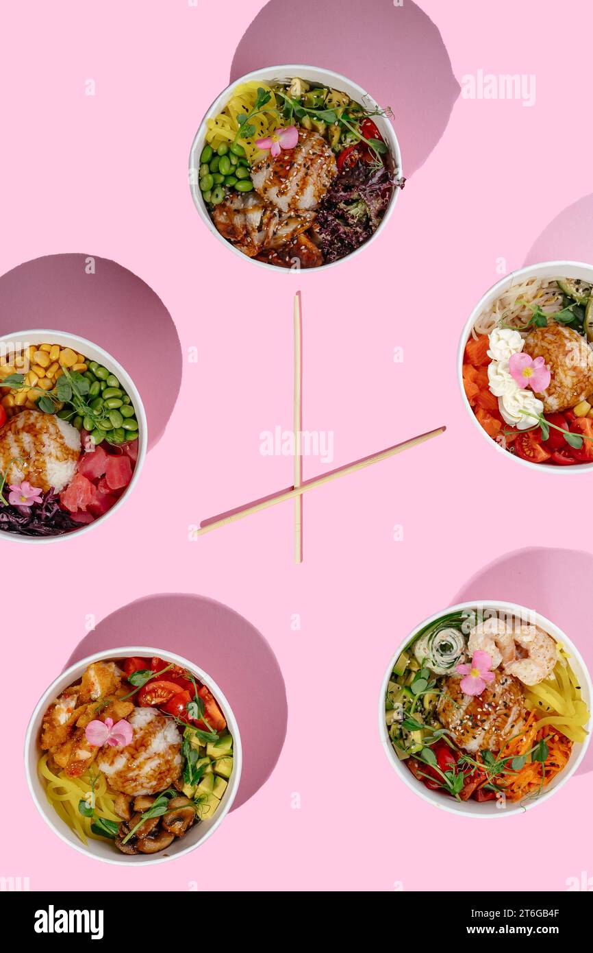 POKE BOWL ASIAN FAST FOOD Stock Photo - Alamy