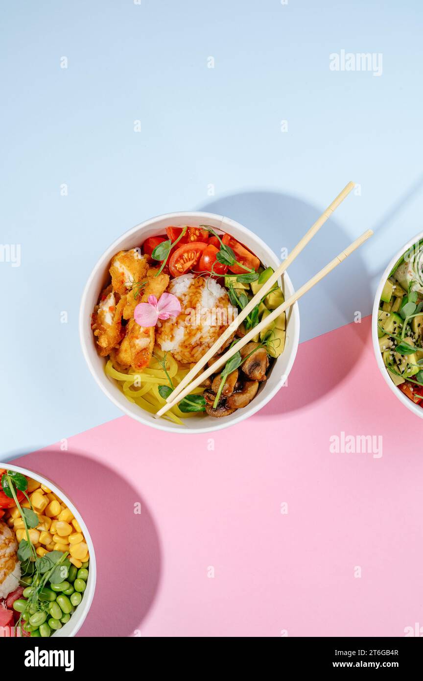Poke bowl food menu hi-res stock photography and images - Alamy