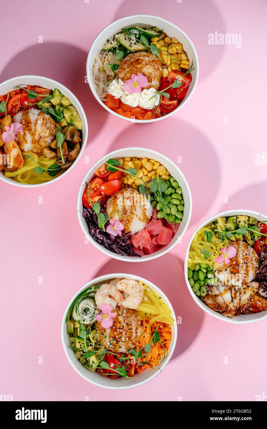POKE BOWL ASIAN FAST FOOD Stock Photo - Alamy