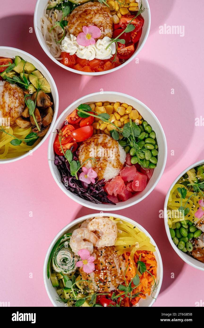POKE BOWL ASIAN FAST FOOD Stock Photo - Alamy