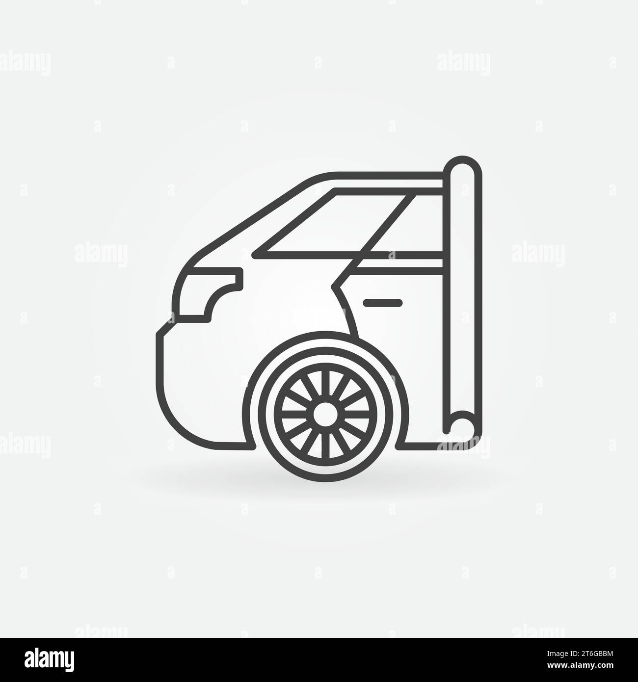 Vehicle Wrapping vector Car concept icon or sign in thin line style ...