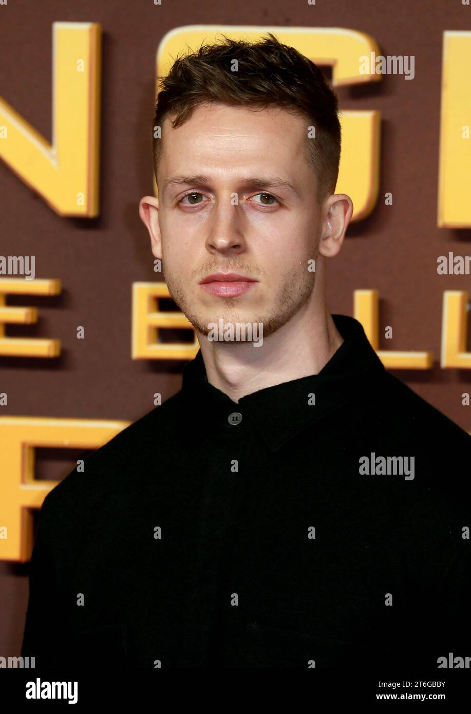 London, UK. 09th Nov, 2023. George Somner arrives at "The Hunger Games ...