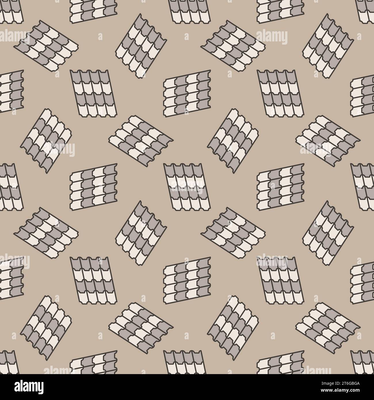 Concrete Tile Roof modern seamless pattern - vector Roofing Material ...