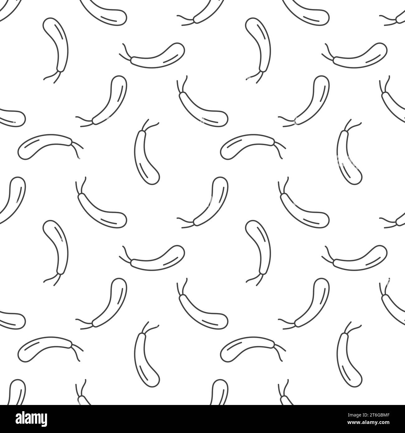 Spirillum vector Gram negative bacteria concept outline seamless ...