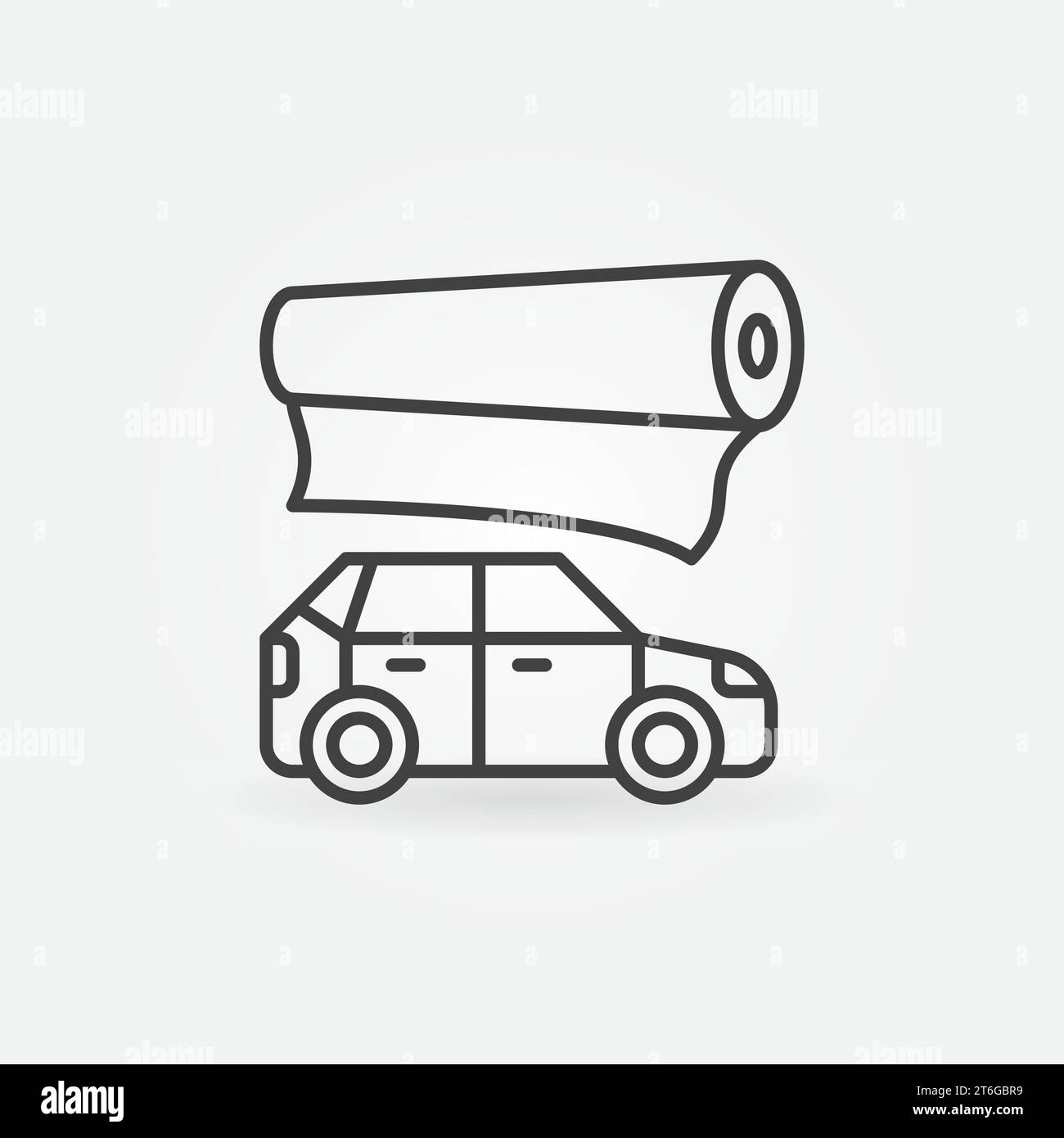 Vehicle Vinyl Wrap vector Car concept outline icon or symbol Stock ...