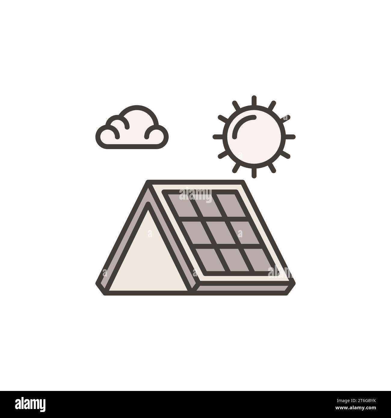 Solar Panel On Roof Vector Concept Colored Icon Or Design Element Stock Vector Image And Art Alamy