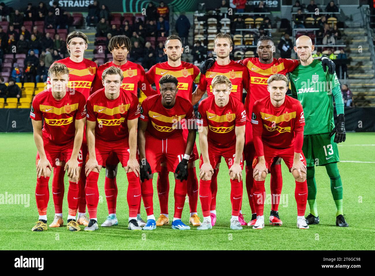 Farum, Denmark. 09th Nov, 2023. The starting-11 of FC Nordsjaelland for ...