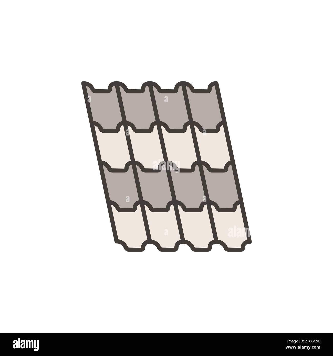Concrete Tile Roof modern icon - vector Roofing Material concept ...