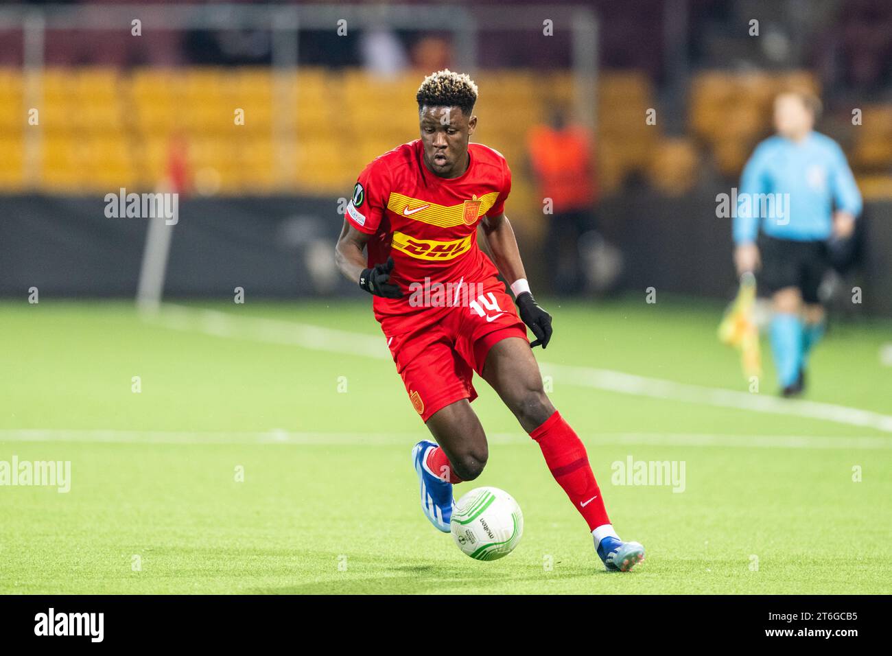 Farum, Denmark. 09th Nov, 2023. Ibrahim Osman (14) of FC Nordsjaelland ...