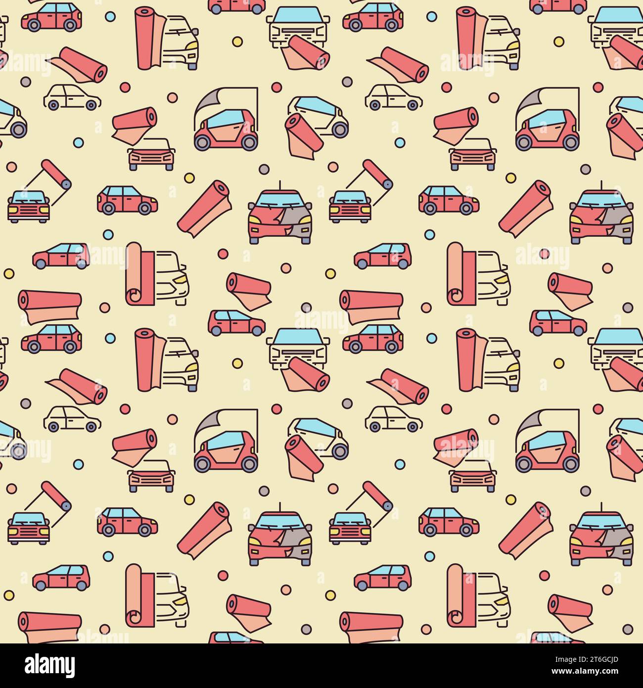 Vehicle Vinyl Wrap colorful seamless background. Vector modern concept ...