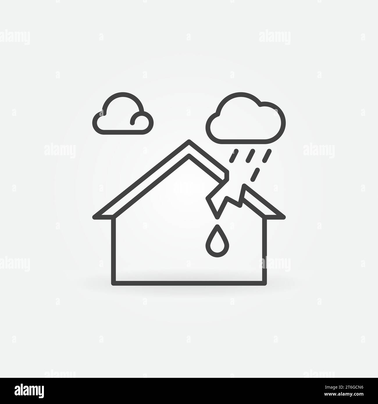 Roof Leak vector concept linear icon or symbol Stock Vector Image & Art ...