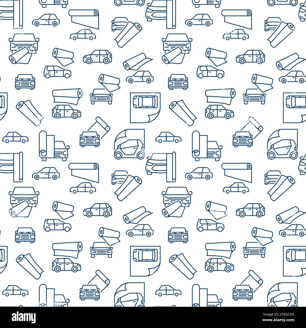 Vehicle Wrapping vector Car Detailing concept simple seamless pattern ...