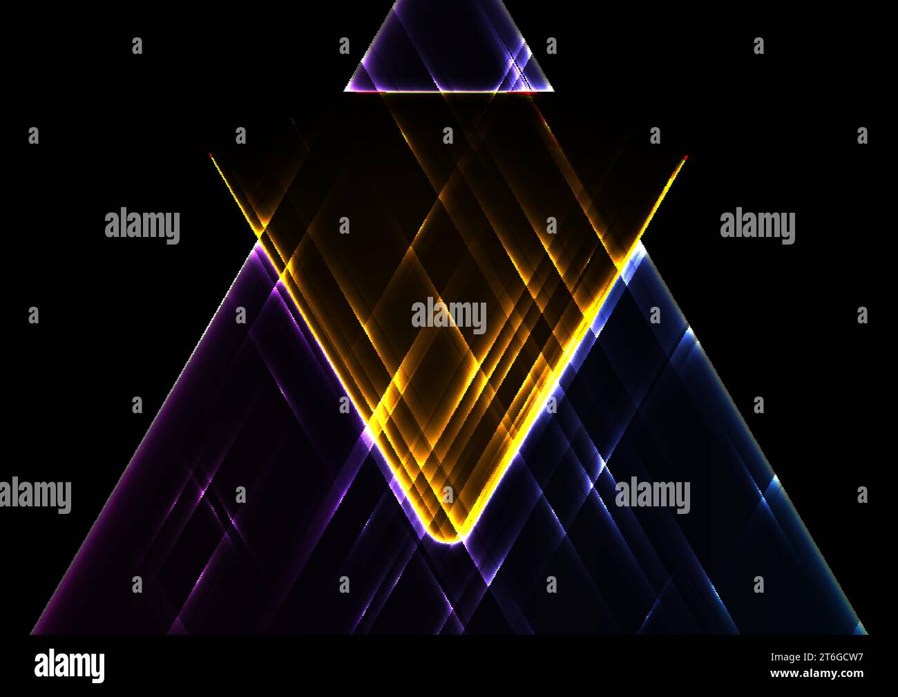 Abstract neon glowing geometric background hi-res stock photography and ...