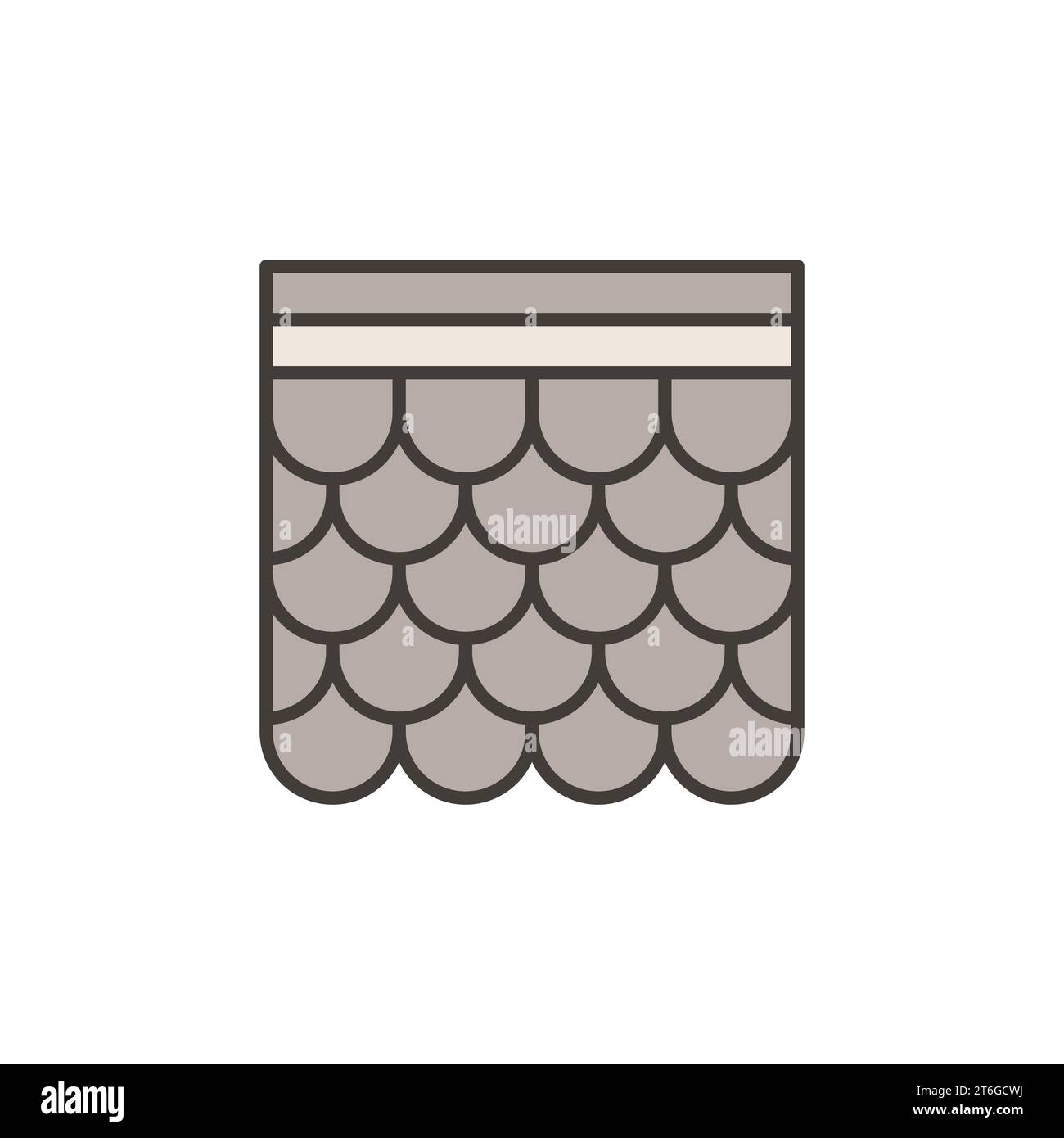 House Soft Roof vector concept colored icon or design element Stock ...