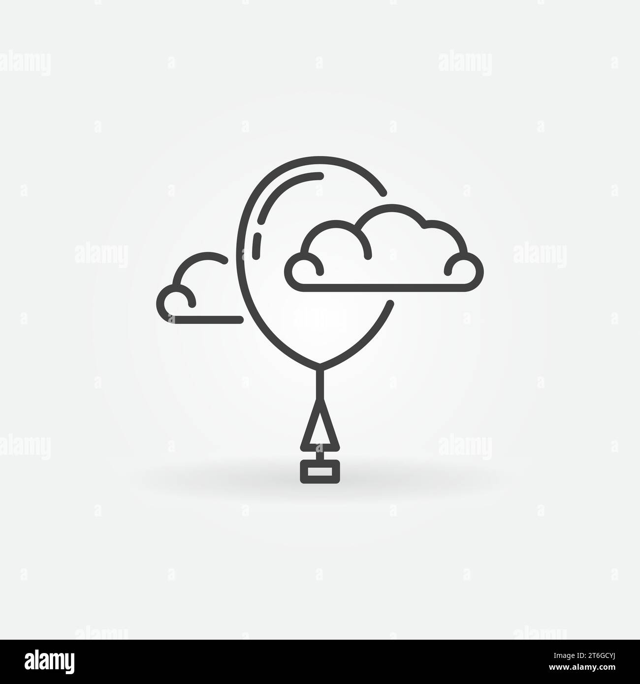 Big Weather Balloon vector Radiosonde concept icon or sign in thin line ...