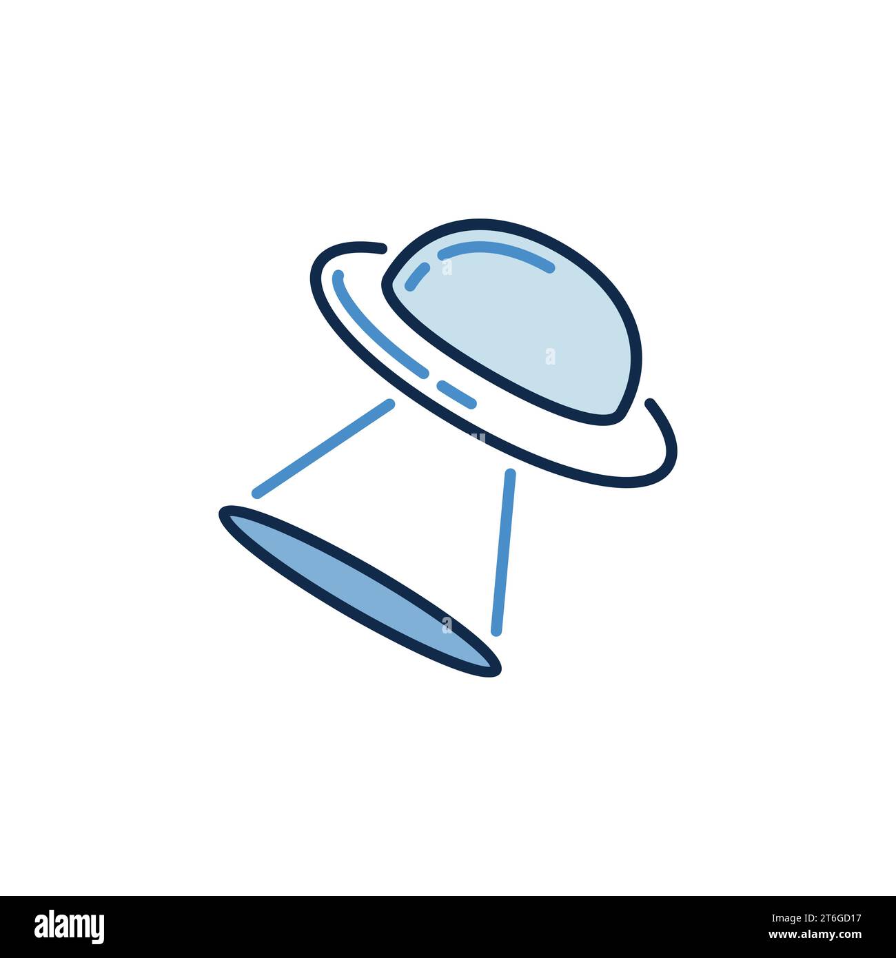 Alien Spaceship vector UFO concept colored icon or design element Stock ...