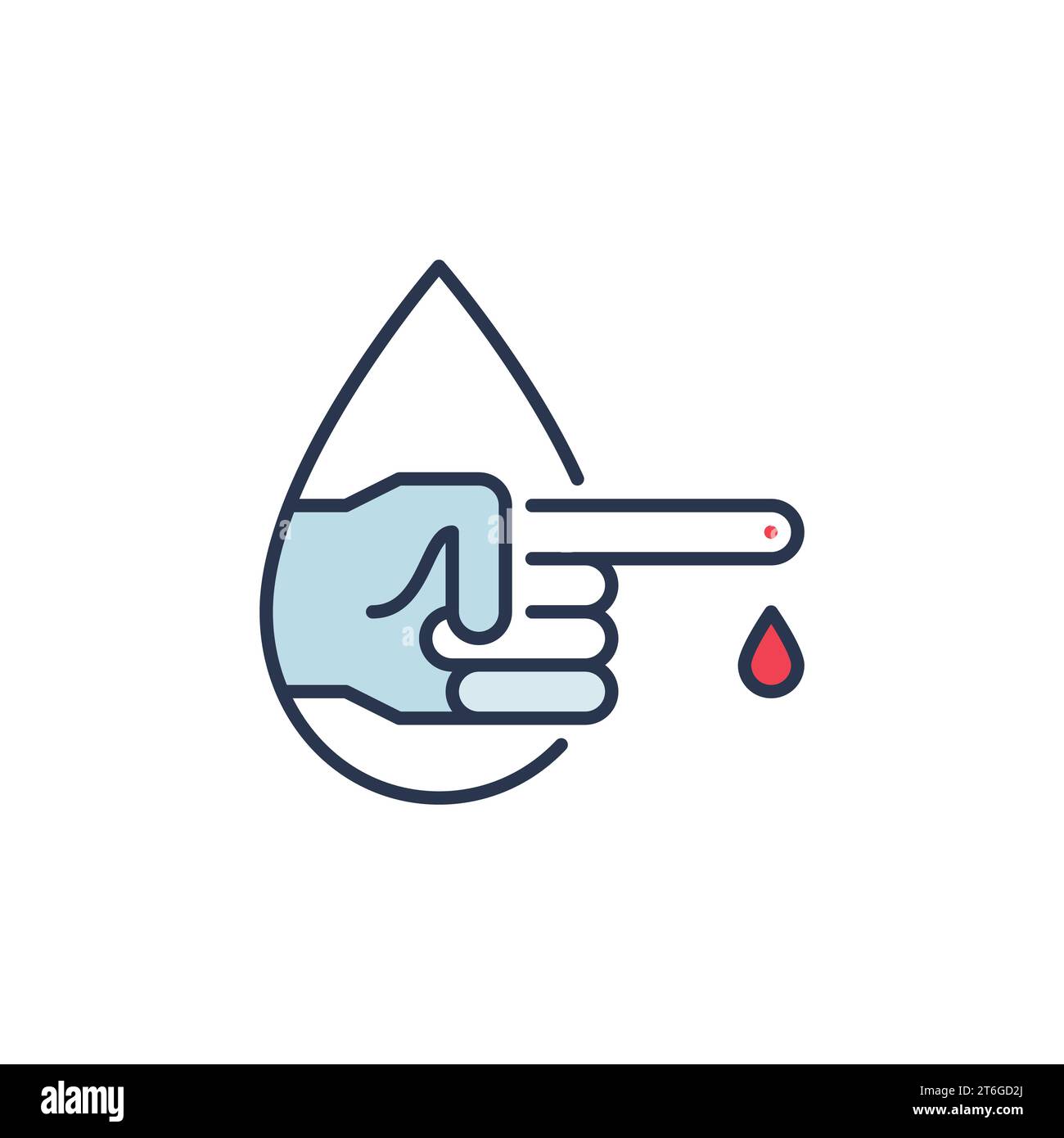 Blood Test from Finger vector concept colored icon or logo element ...