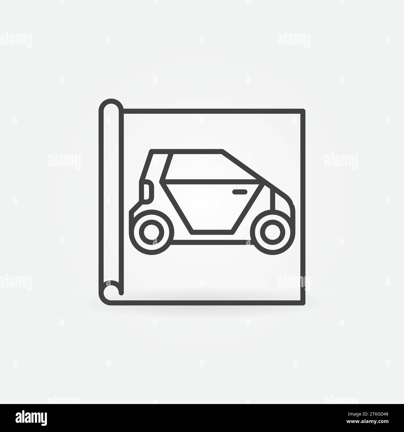 Car Vinyl Wrapping vector concept outline icon or symbol Stock Vector ...