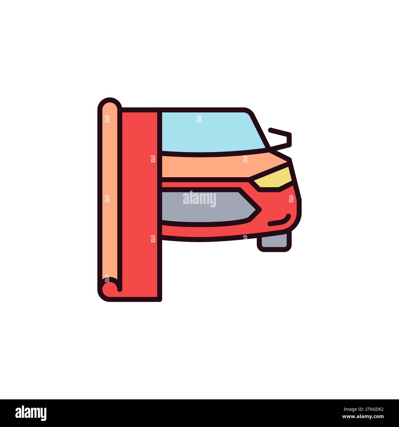 Vehicle Wrapping and Detailing vector concept colored icon or logo ...