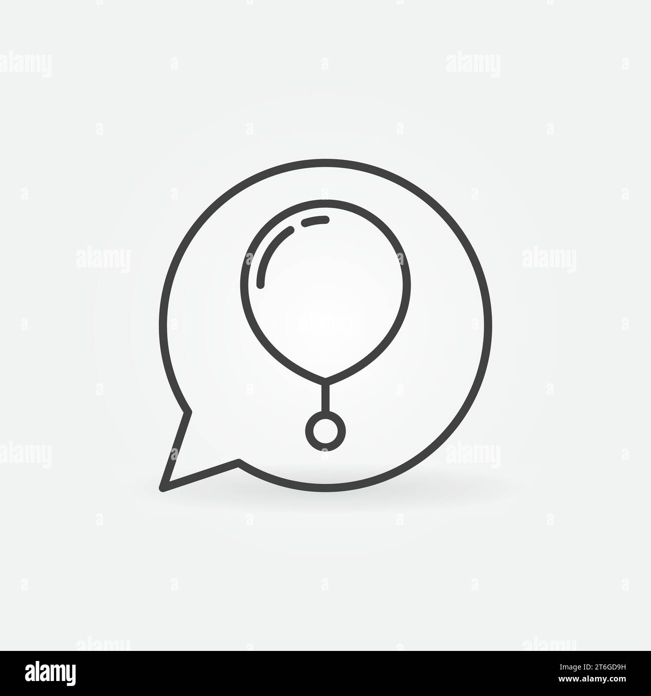 Radiosonde in Speech Bubble vector concept thin line icon or symbol ...