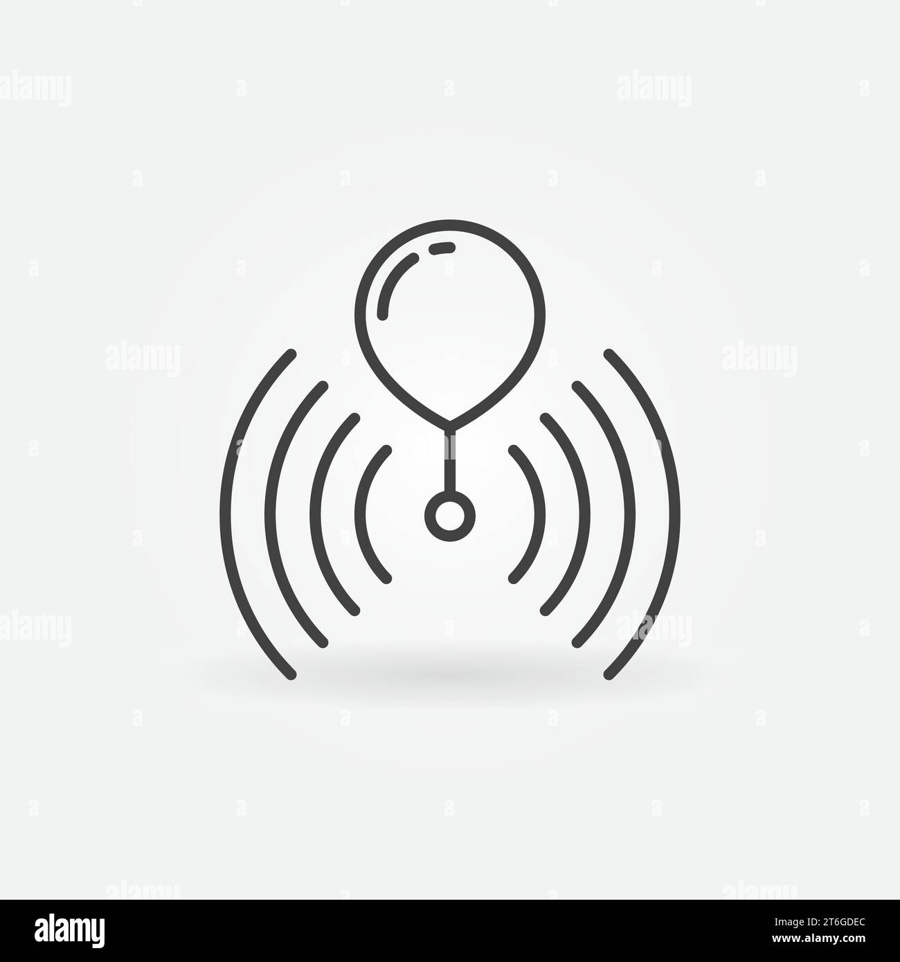 Weather Balloon or Radiosonde vector concept icon or symbol in outline ... Weather Balloon or Radiosonde vector concept icon or symbol in outline ...
