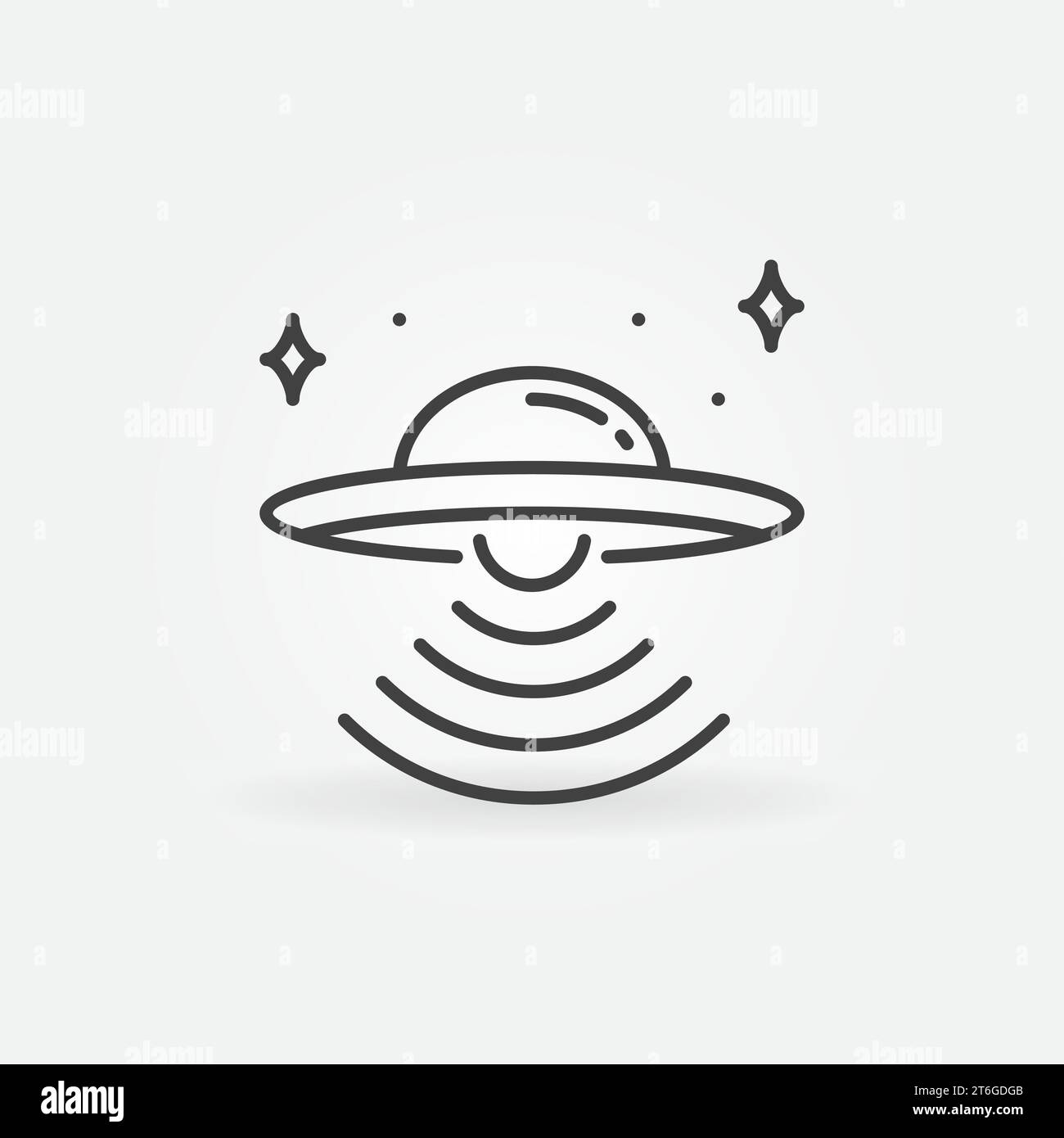 UFO Scanning vector concept icon or symbol in outline style Stock ...