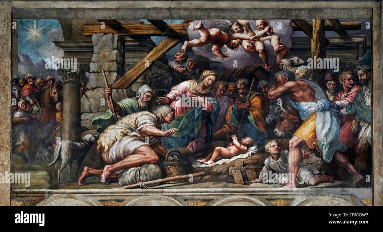 Adorazione dei pastori - affresco - Lattanzio Gambara -1567/1573 ...