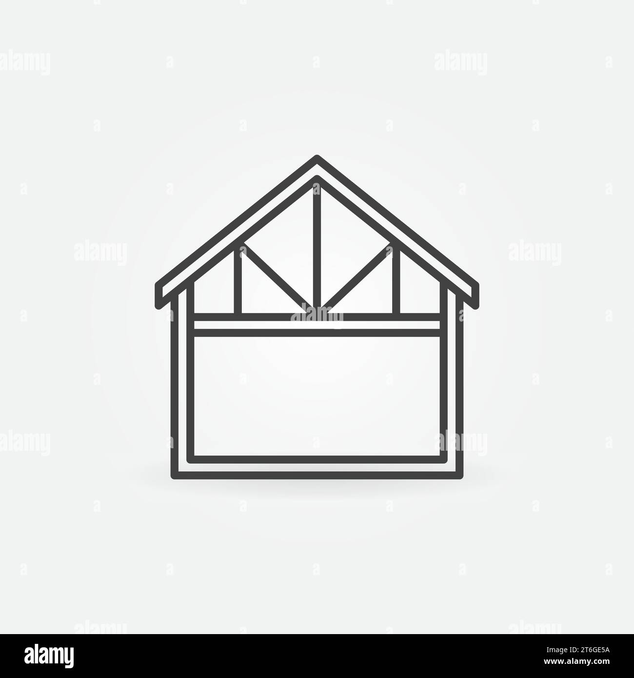 Roof Truss System vector concept icon or symbol in outline style Stock ...