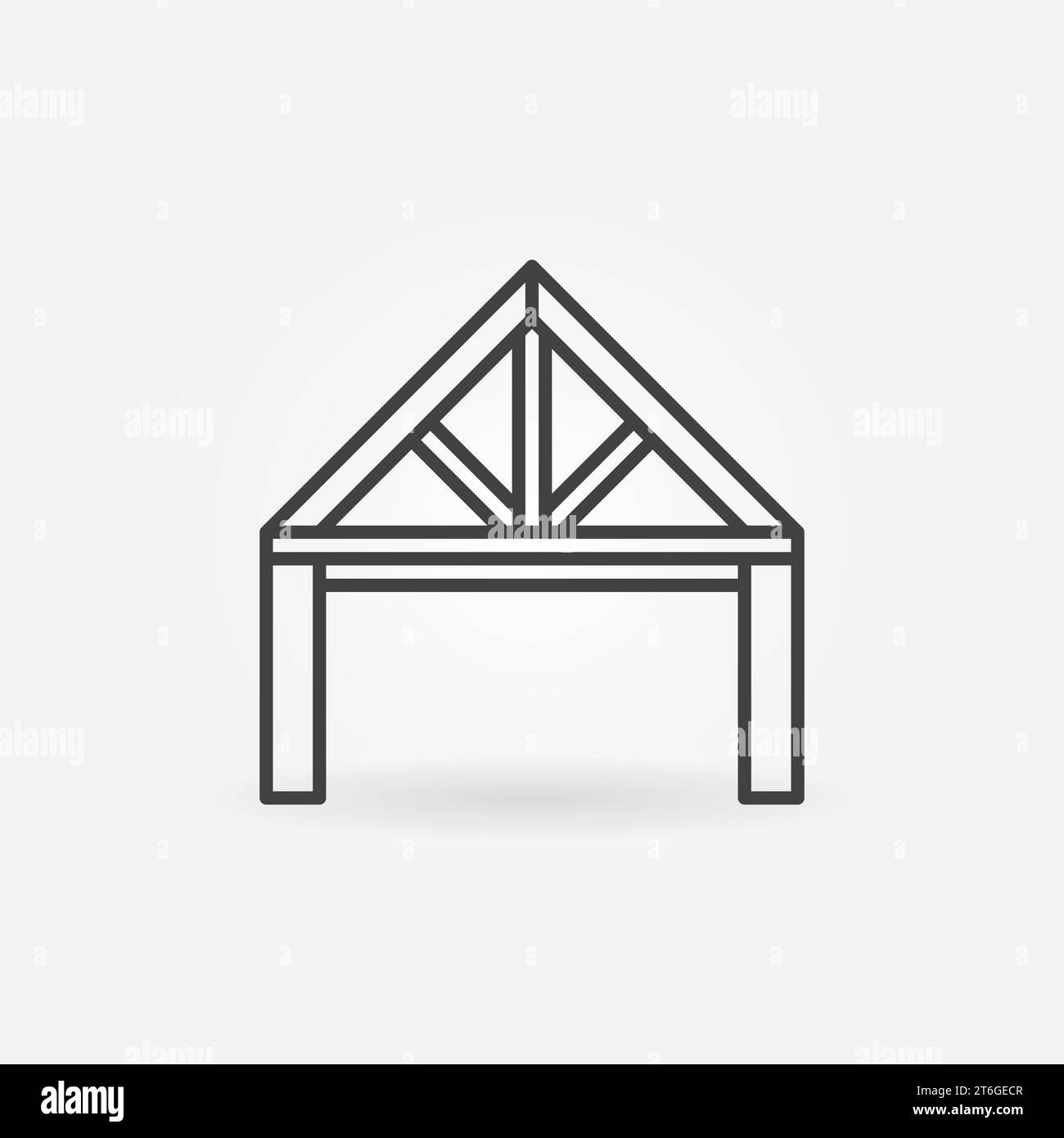 Roof Truss System vector concept minimal linear icon or symbol Stock ...