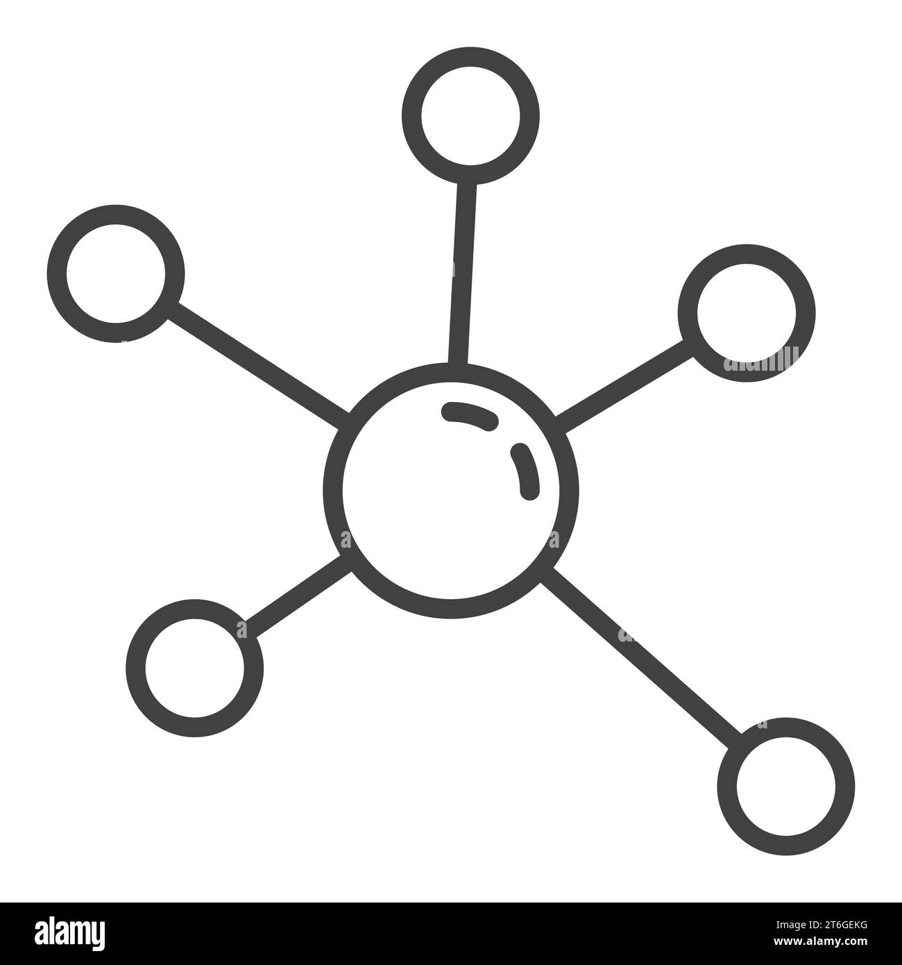 Molecule vector concept outline simple icon or symbol Stock Vector ...