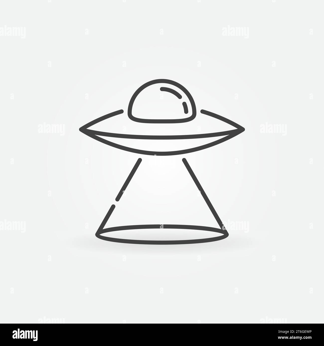 Alien Spaceship vector concept Extraterrestrial Vessel outline icon or ...