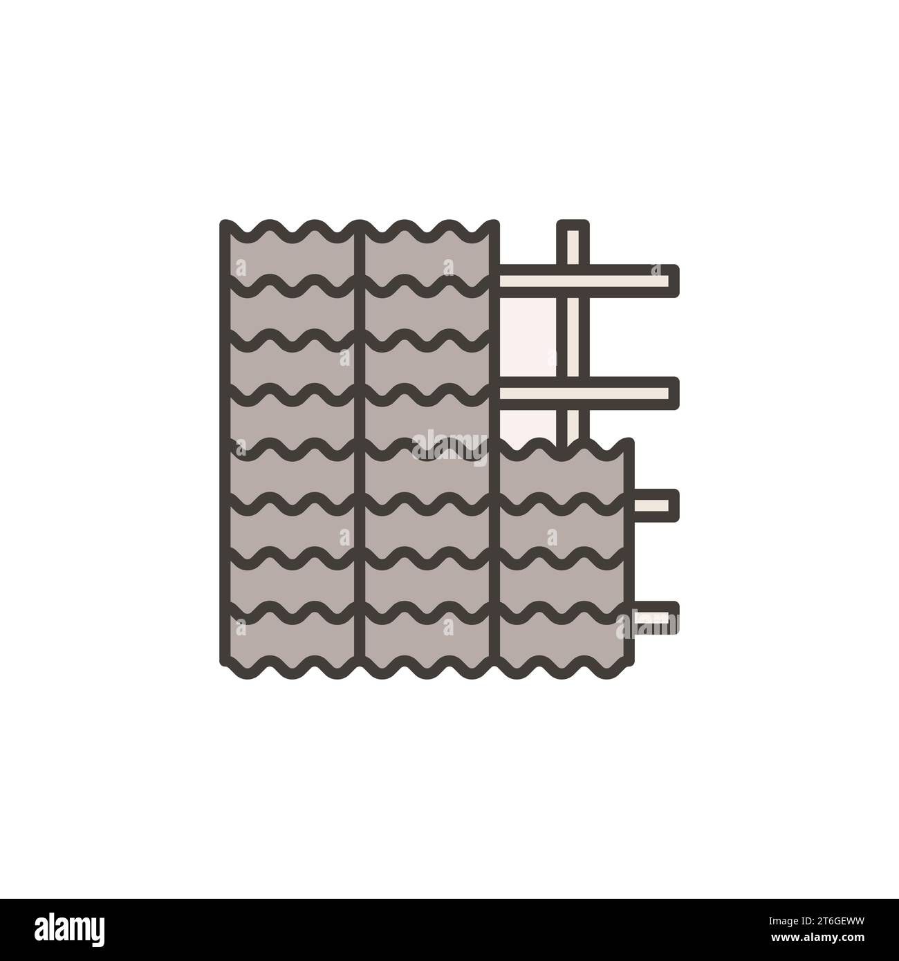 Vector Roof Installation concept colored icon or design element Stock ...