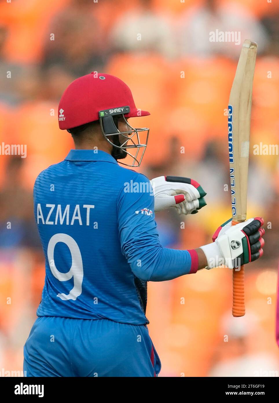 Afghanistan's Azmatullah Omarzai celebrates his fifty runs during the ...