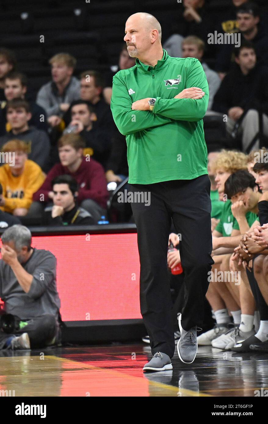 IOWA CITY, IA - NOVEMBER 07: North Dakota head coach Paul Sather ...