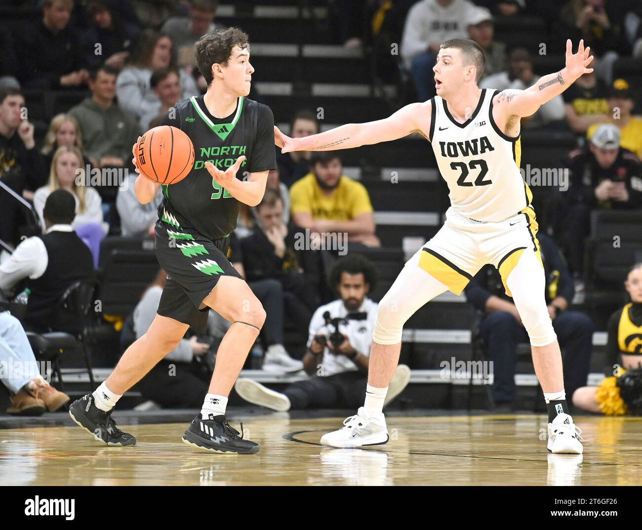 IOWA CITY, IA - NOVEMBER 07: North Dakota guard Treysen Eaglestaff (52 ...