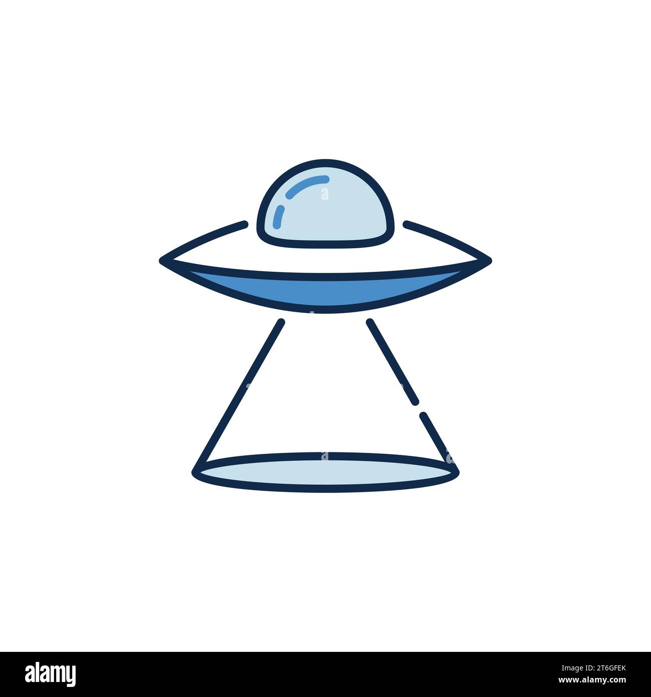 Extraterrestrial Vessel vector Alien Spaceship concept colored icon or ...